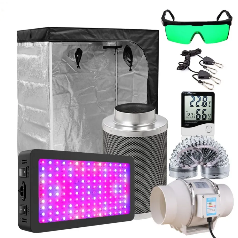 LED Grow Tent Kit Grow Lights 1500W 1200W 900W 600W Boxes For Indoor ...