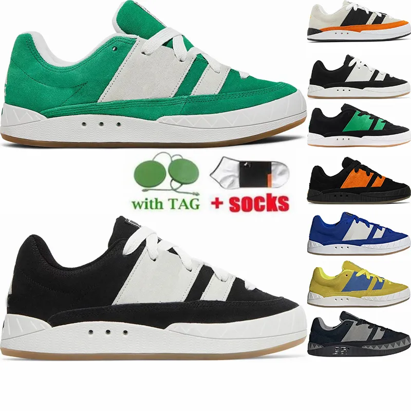 Adimatic Designer Shark Bread Shoes - Black Crystal White Dust Green ...