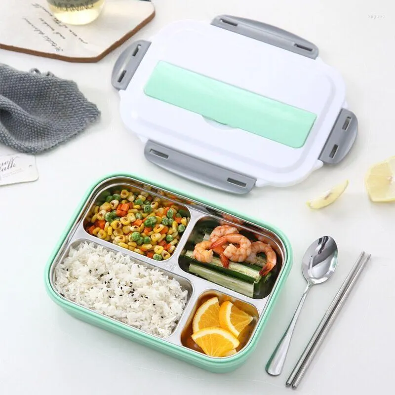 Stainless Steel Double Layer Insulated Lunch Box Set For Adults And ...