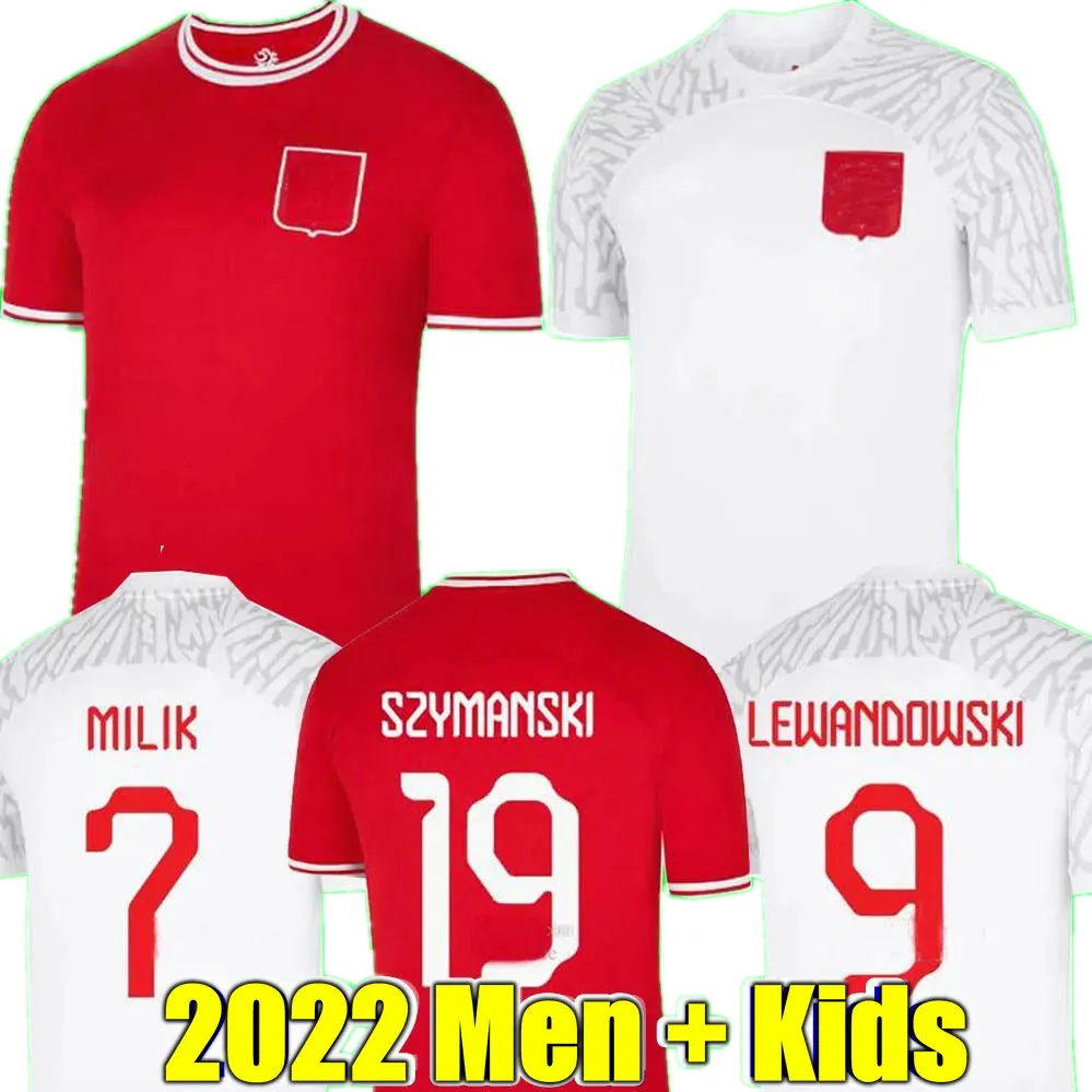 LEWANDOWSKI 2022 Soccer Jerseys Men CUP Home Away 2023 Red White ...