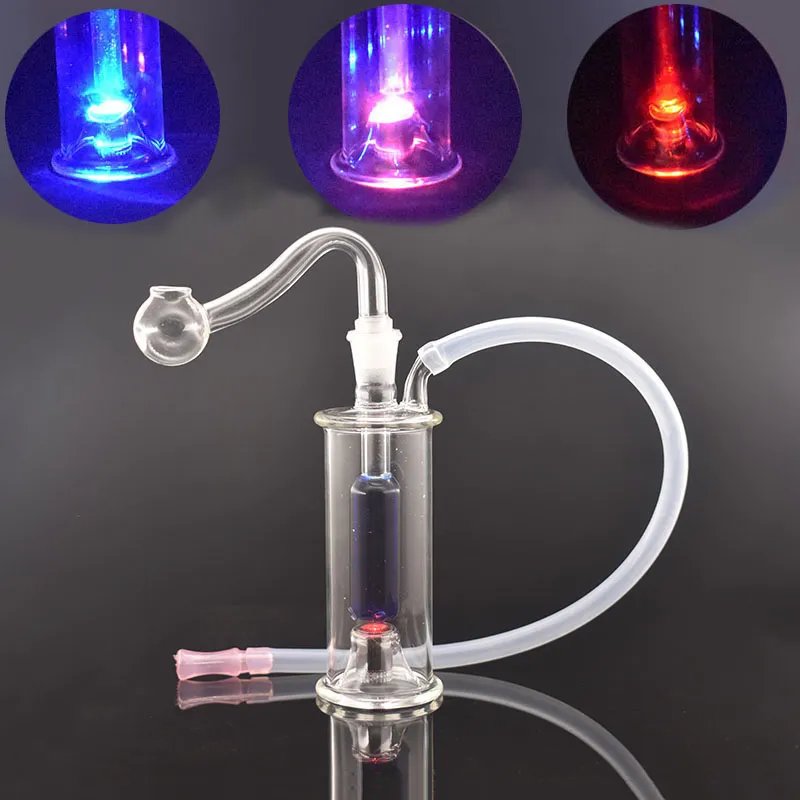 Wholesale Colorful LED Mini Water Pipes Bongs Glass Hookahs ...