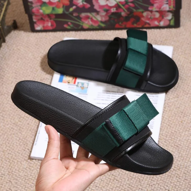 Designer Snake Print Slide Sandals 2023 Summer Flat Green Slippers For ...