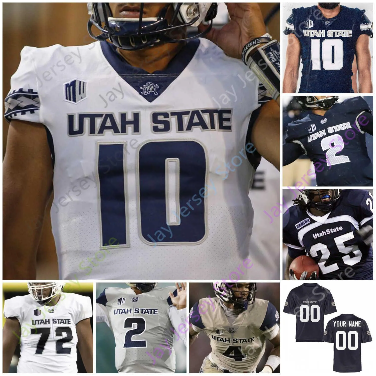 Aggies Utah State Football Jersey - NCAA College - Love Logan Bonner ...