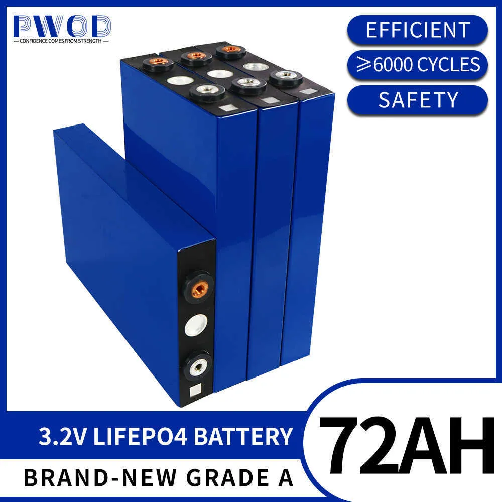 12V Rechargeable Lithium Ion Battery 3.2V 72Ah/80Ah LiFePO4 Battery ...