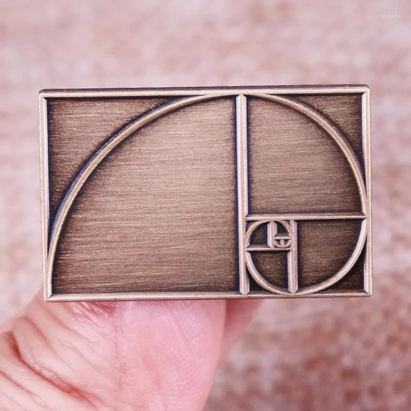 Golden Ratio Fibonacci Enamel Pin Geometry Badge For Backpack Decoration And Vintage Jewelry