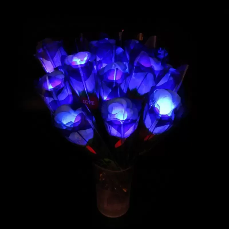 LED Glowing Rose Flower Decoration For Valentine's Day, Weddings ...