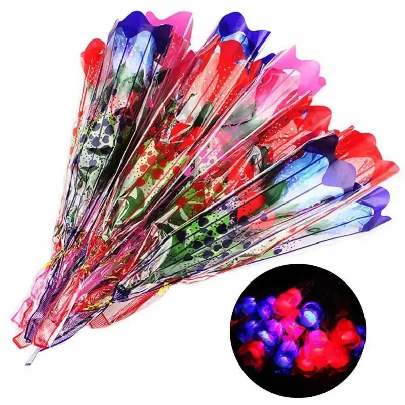 LED Glowing Rose Flower Decoration For Valentine's Day, Weddings ...