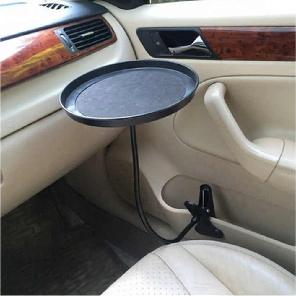 Foldable Car Dining Table In Black Convenient Backseat Cup Holder From ...