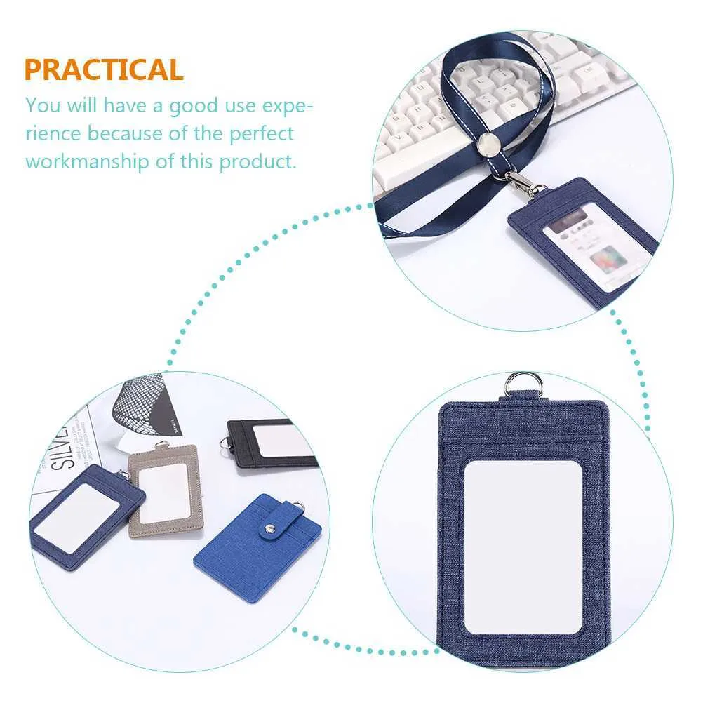 Waterproof ID Badge Holder with Lanyard - Clear PVC Protector, Vertical ...