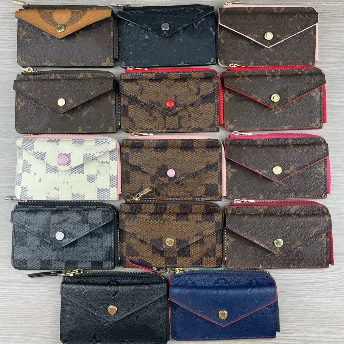 Luxury Mens Wallets, Stylish Plaid Key Wallet: Embossed Faux Leather ...