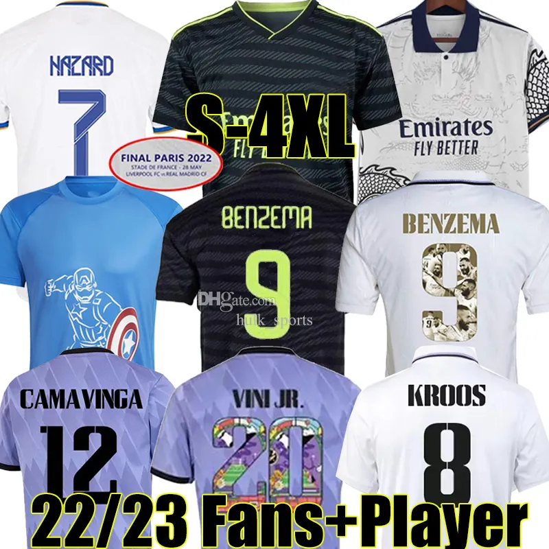 4XL BENZEMA Finals Soccer Jerseys 22/23 Third Pre Match Football Shirt ...
