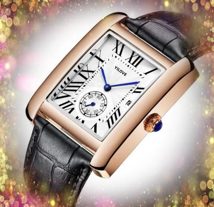 Square Dial Wrist Watch With Roman Numerals, Quartz Movement And ...
