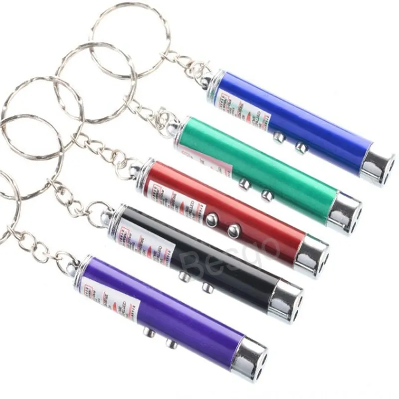 Cat Laser Pointer Keychain With LED Light Fun Pet Toy For Training And ...