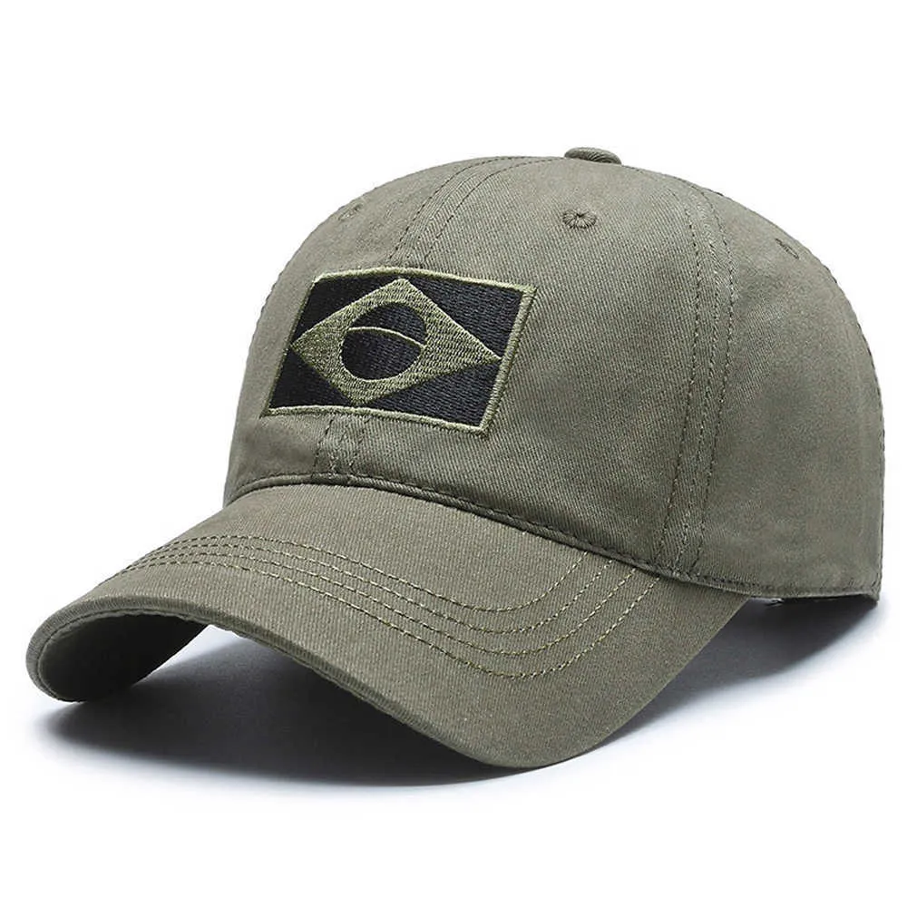 Niwe Tactical Baseball Cap Mens Summer Brazil Flag Sun Protection ...