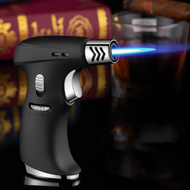 Windproof Metal Butane Jet Torch Lighter Turbo Flame Gun Lighter For ...