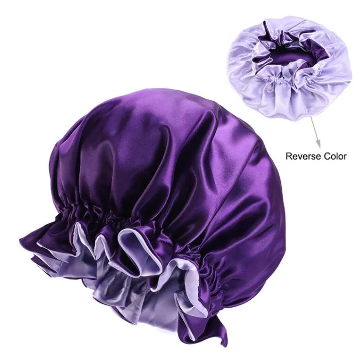 Silk Sleep Cap - Double-Layer Satin Bonnet for Hair Protection, Women's ...