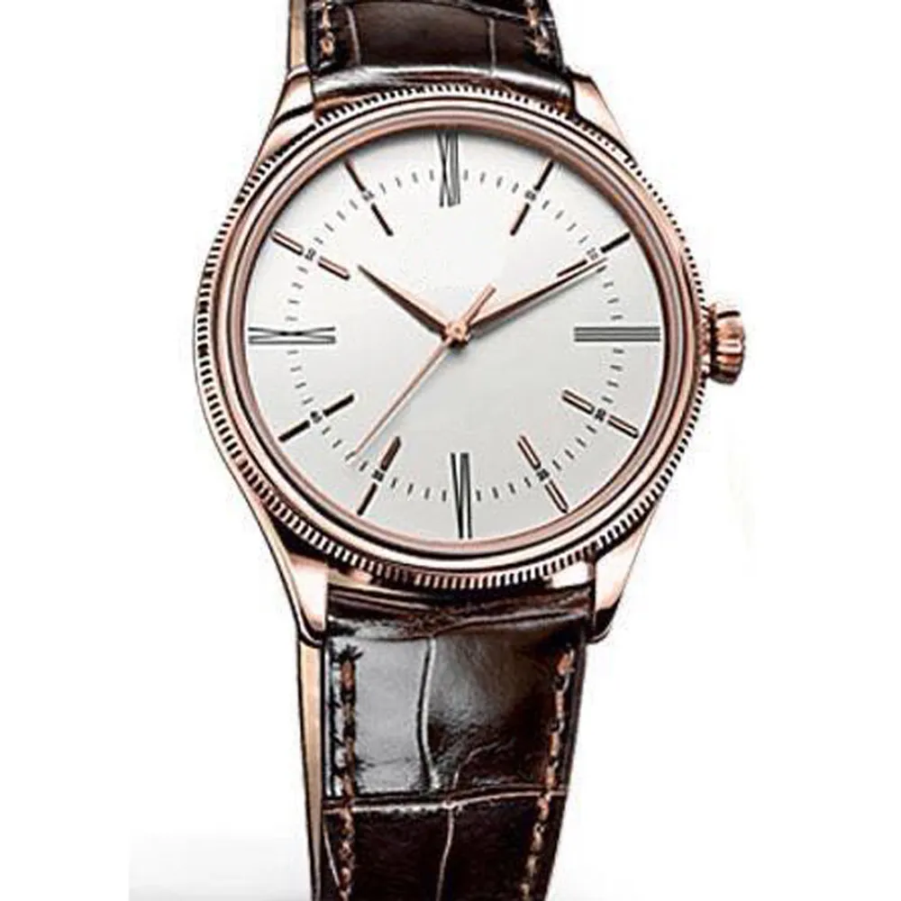 Geneva Mens Watch: 39mm Automatic Mechanical Sapphire, Rose Gold ...