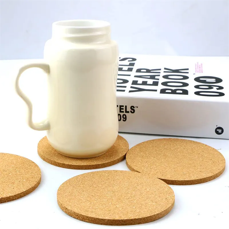 Absorbent Wooden Drink Coasters, Heat Resistant Cup Coasters For Table ...