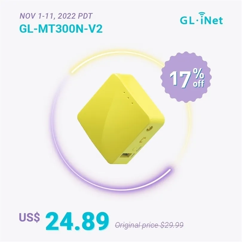 DHgate.com:GLiNet GLMT300NV2 Mango Travel VPN Router: Secure Portable ...