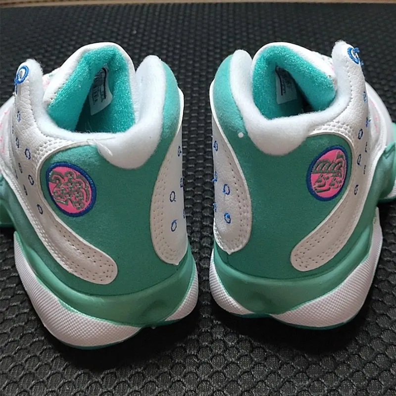 Jumpman 13 Basketball Shoes: White Starfish, Lucky Green, Outdoor ...