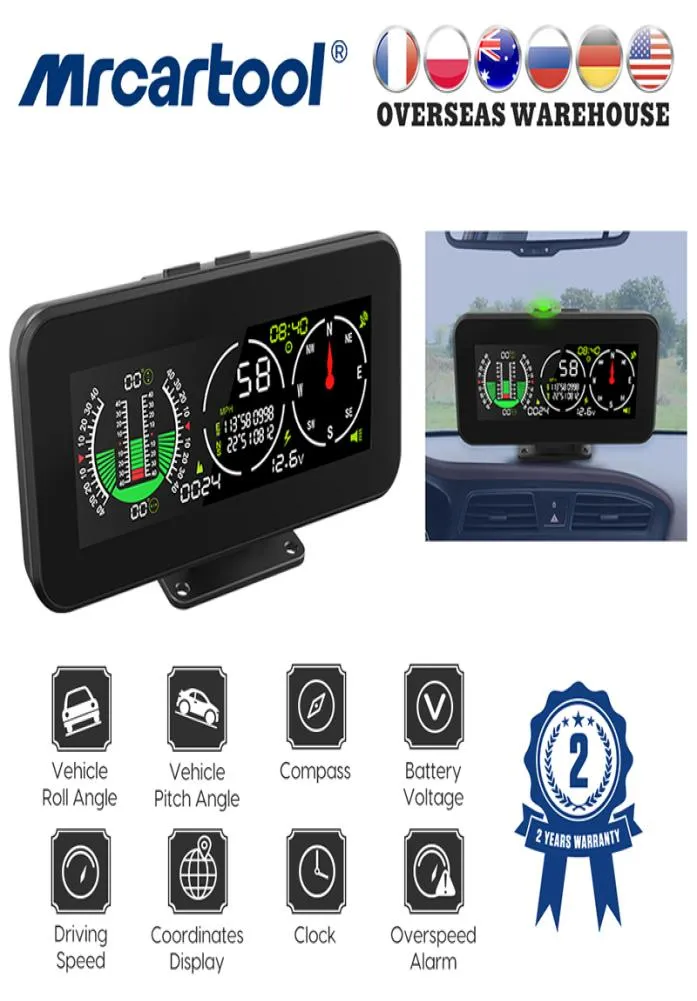 MR CARTOOL M60 Car Compass Inclinometer Speedometer GPS Speed Slope ... MR CARTOOL M60 Car Compass Inclinometer Speedometer GPS Speed Slope ...