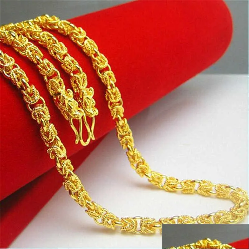 Gold Plated Dragon Chain Necklace For Men Fashionable Gold Filled ...
