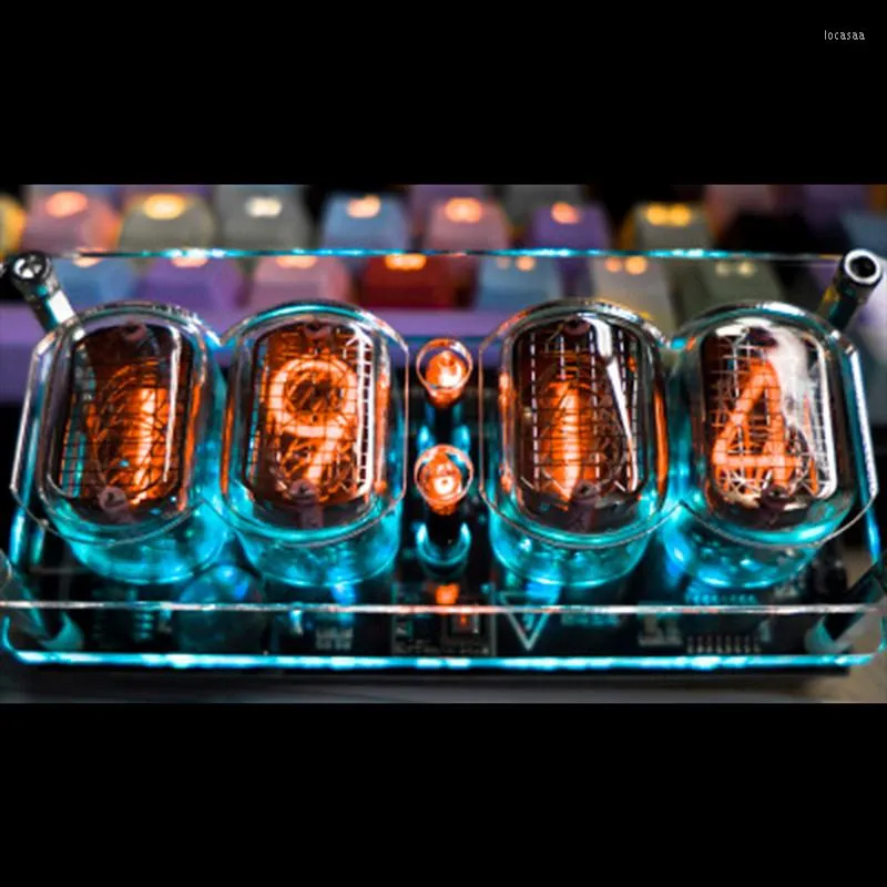 Transparent Digital Table Clock In12 Nixie Glow Tube Clock Punk Retro ...
