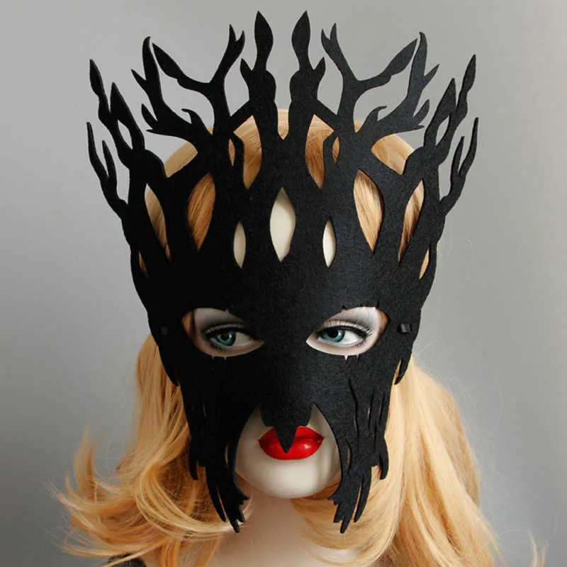 DHgate.com:Halloween Gothic Tree Masks - Black Handmade Masquerade Hair ...