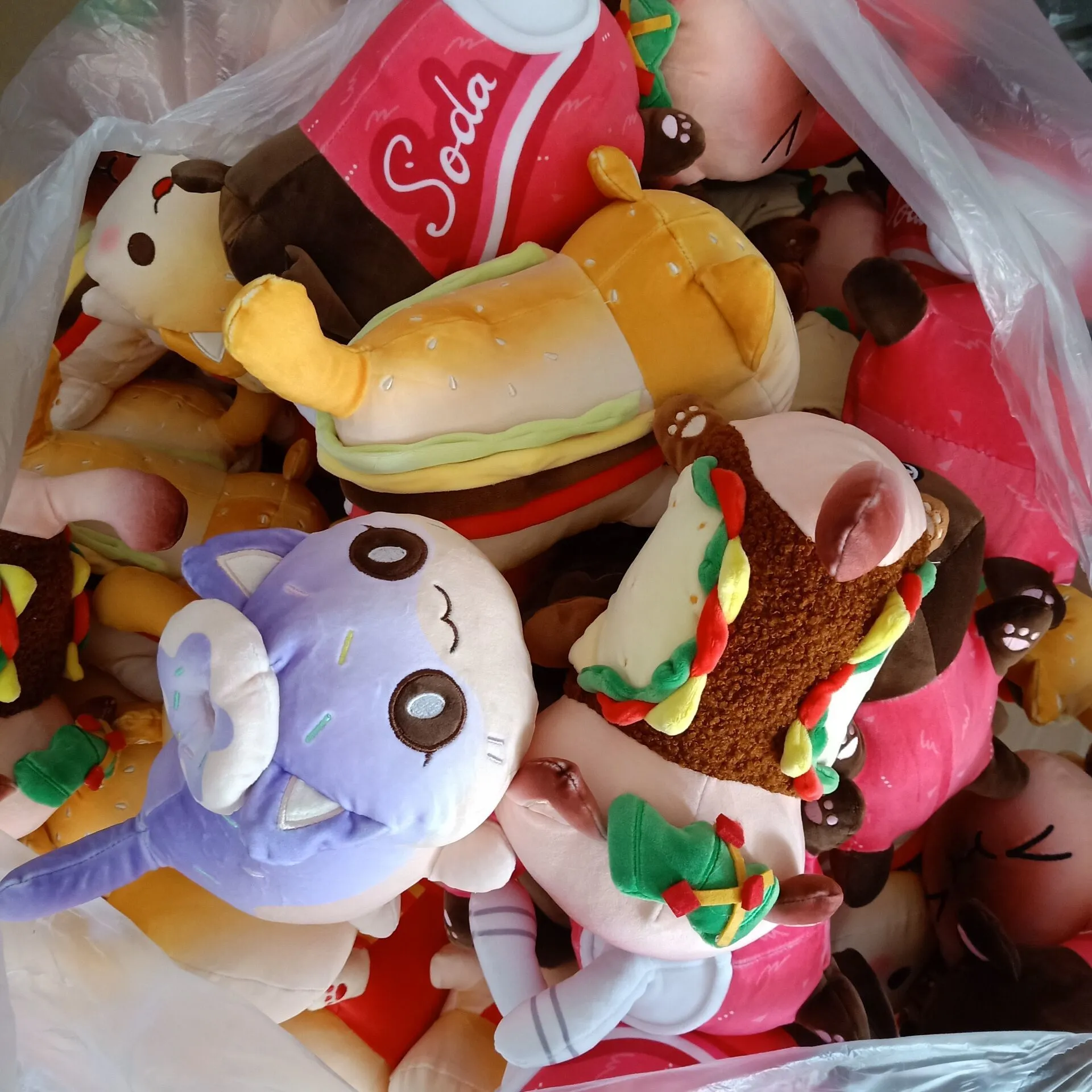 Aphmau Cat Plush: Soft Food Plush Toys Cute Meows French Fries Burger ...