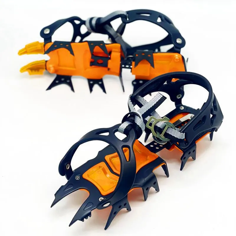 Premium Ice Crampons - 18 Teeth Snow Shoe Spikes for Secure Winter ...