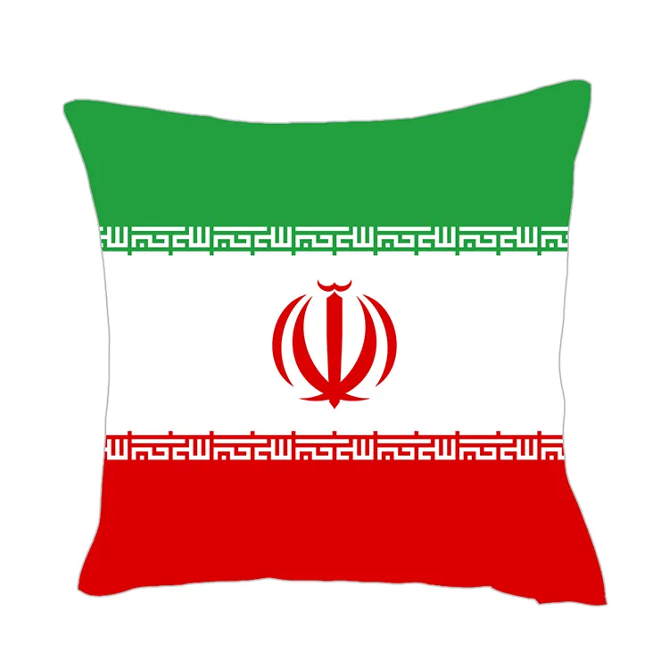 Iran Flag Throwpillow Cover Factory Supply Good Price Polyester Satin ...