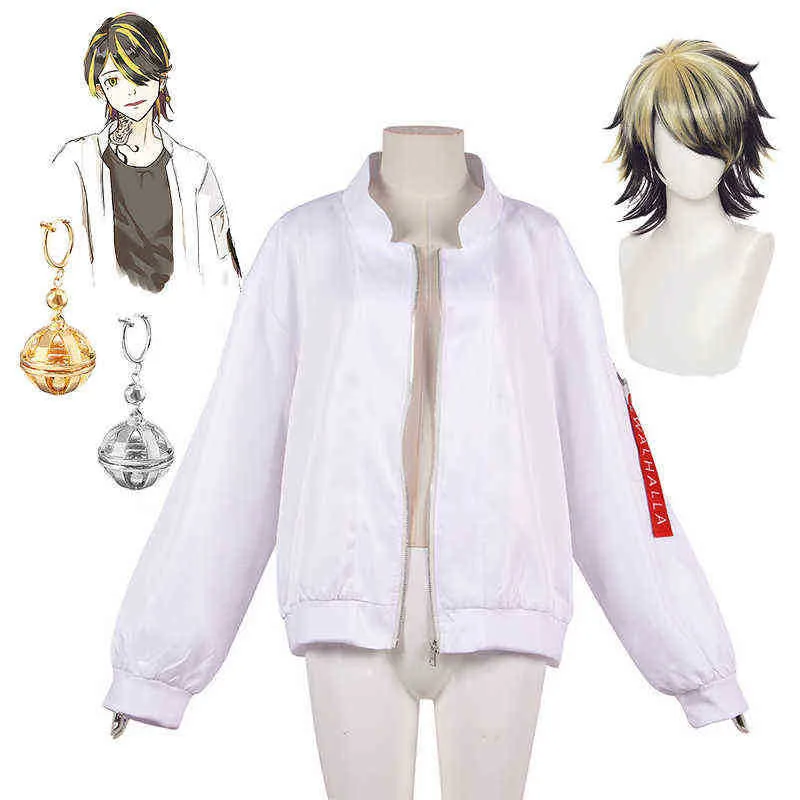 Tokyo Revengers Hanemiya Kazutora Disfraces De Cosplay Chaqueta Blanca ...