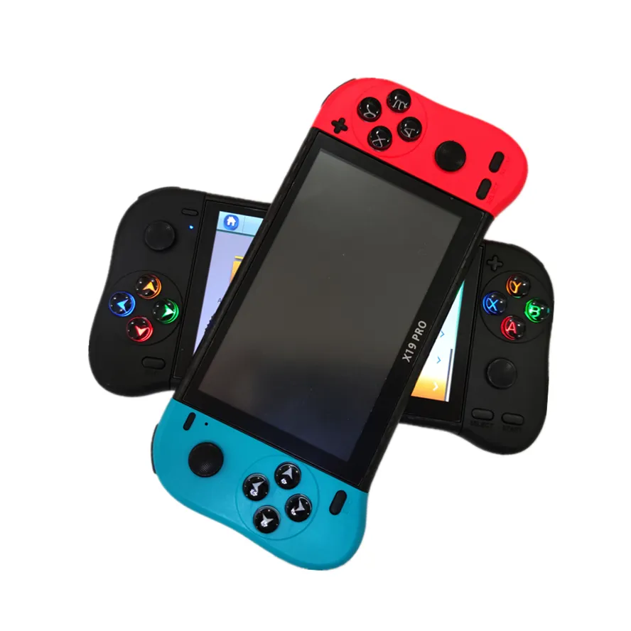 X19 Pro Portable Game Console 5 Inch Screen 8GB Handheld AV Cable HDTV ...