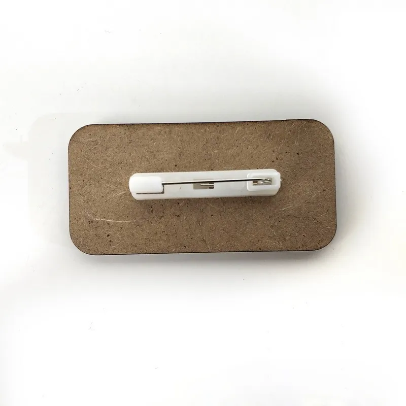 Sublimation Name The Tag With Pin Blank White Badges Pin DIY ID Name ...