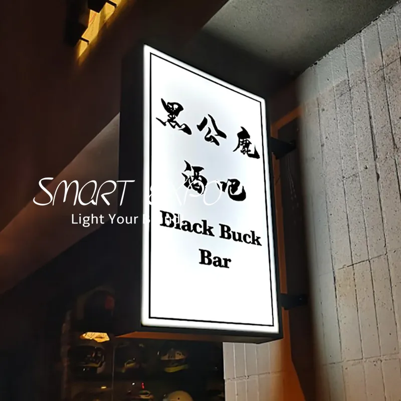 Outdoor LED Projecting Lightbox Display Sign 60x120in Waterproof Double ...