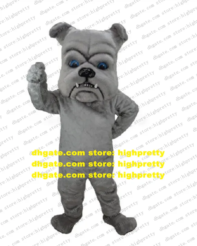 Grey Bulldog Dog Pitbull Bull Dog Mascot Costume Adult Cartoon ...