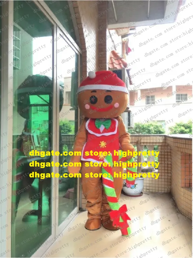 Xmas Gingerbread Man Oven Break Santa Mascot Costume Adult Cartoon ...