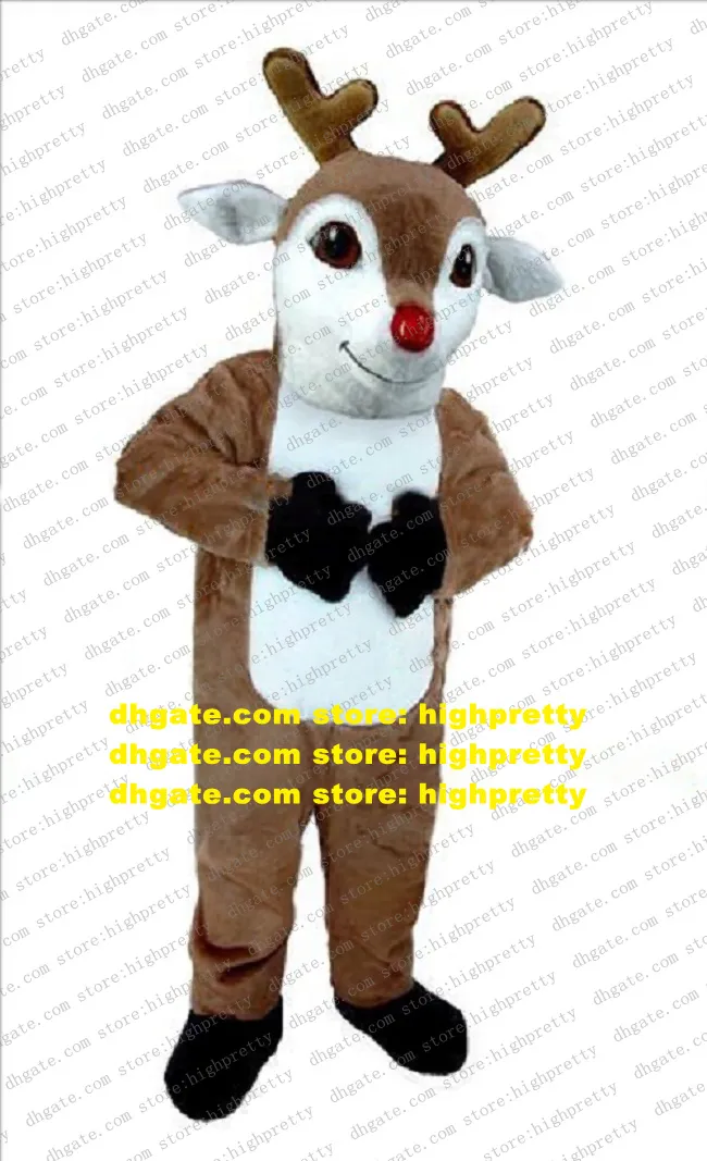 Red Nose Randy Reindeer Mascot Costume Adult Unisex Corduroy with ...