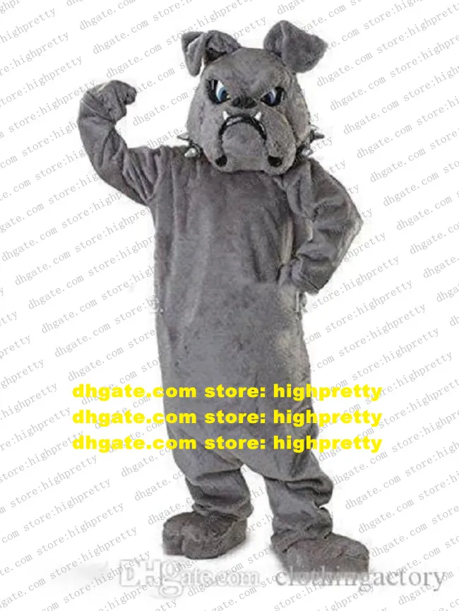 Adult Gray Bulldog Dog Pitbull Bull Dog Mascot Costume Cartoon ...