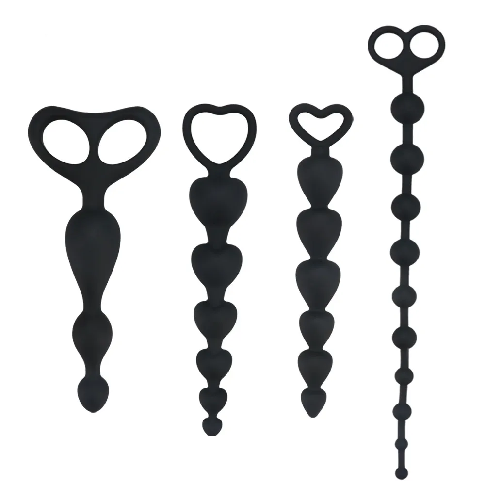 Sexy Costumes Silicone Butt Anal Plug Beads Sex Toys For Adults 18 Bdsm