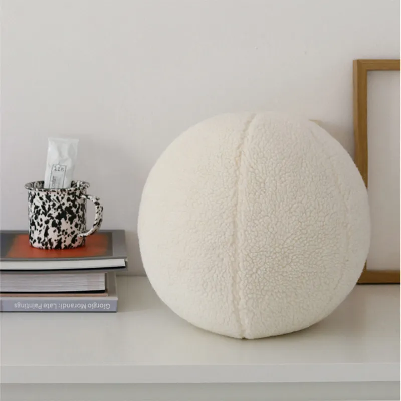 Modern Home Decor Round Ball Plush Cushion 35cm Diameter For Sofa ...