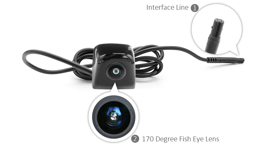 170° Wide Angle Car Camera - Starlight Night Vision, Front/Rear View ...