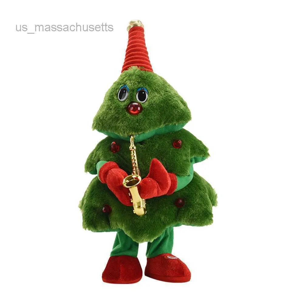 Kawaii Singing Dancing Christmas Tree Ffed Toy Doll Electric Music ...