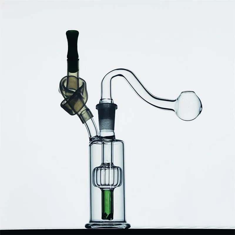 Wholesale Square HOOKAH Glass Oil Burner Bong With Recycler And Mini ...