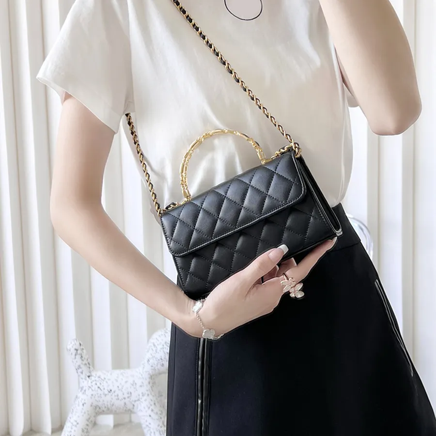 DHgate.com:2024 Women Crossbody Mirror Leather Phone Holder Bag Luxury ...
