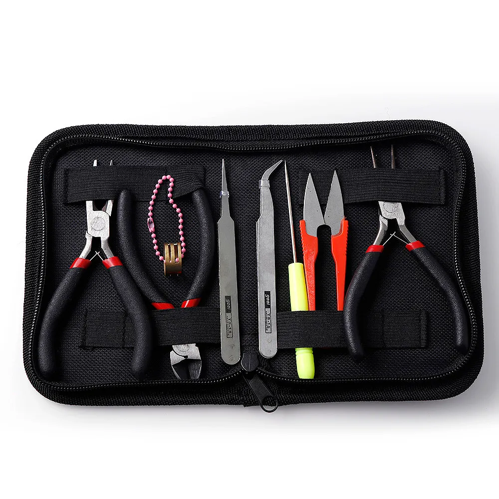 8-Piece Jewelry Making Tool Kit - Pliers Set with Round Nose, Side ...