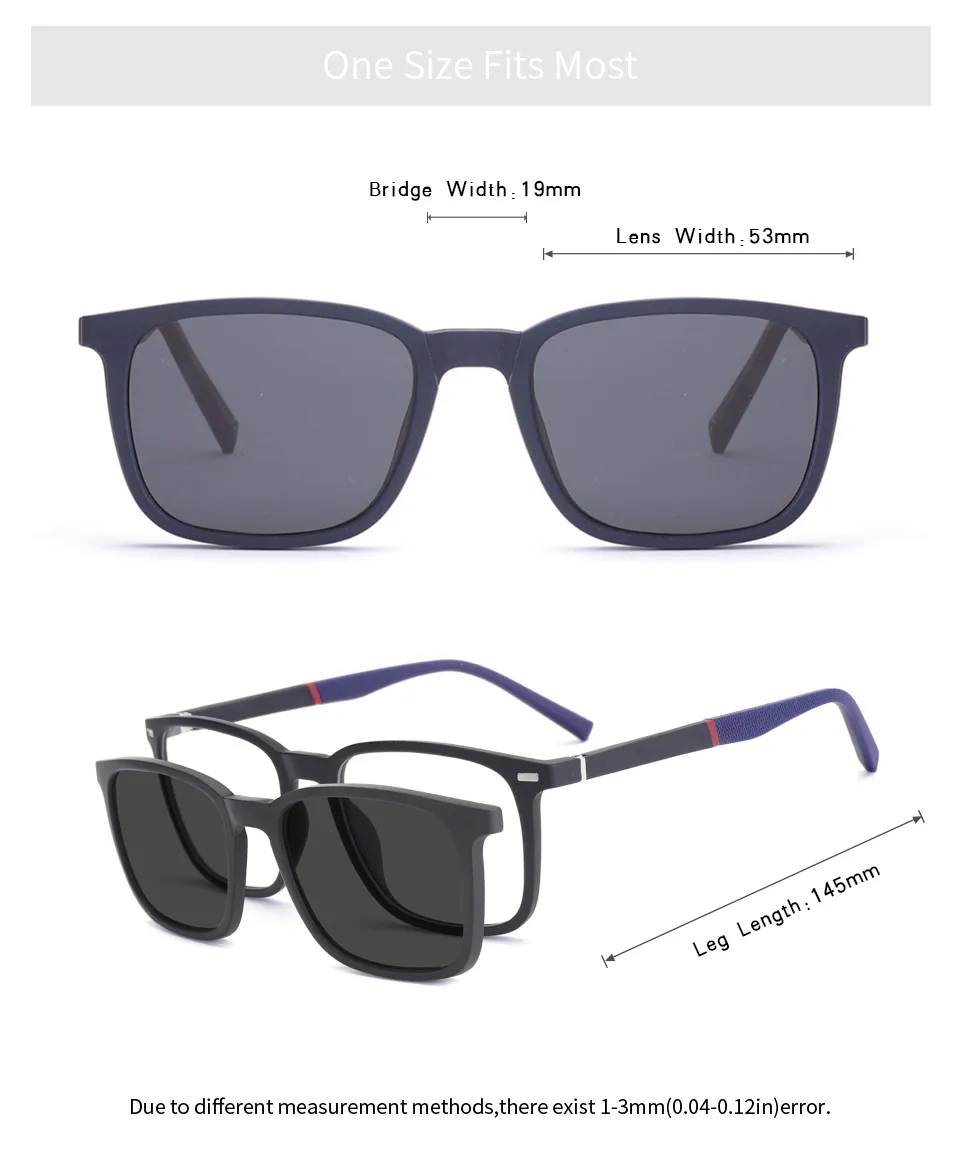 Foldable Magnetic Eyeglasses Frames: 2-in-1 Optical Glasses for Men ...