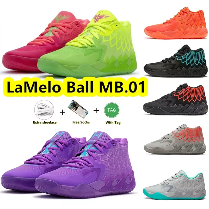LaMelo Ball 1 MB.01 Men Basketball Shoes Rick And Morty Rock Ridge Red ...