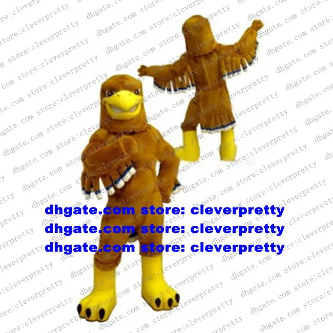 Brown Long Fur Eagle Hawk Mascot Costume Tercel Tiercel Falcon Vulture ...