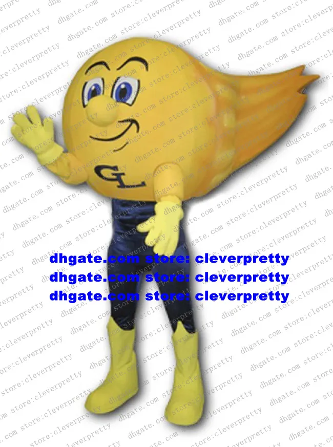 Mascot Costume Yellow Comet Star Meteor Shooting Star Falling Wind Gust ...